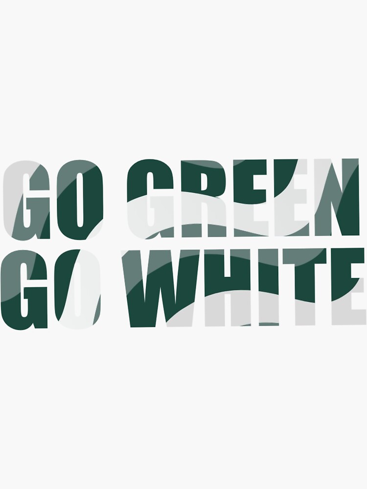 "Groovy Go Green Go White" Sticker by OneMinuteBack | Redbubble