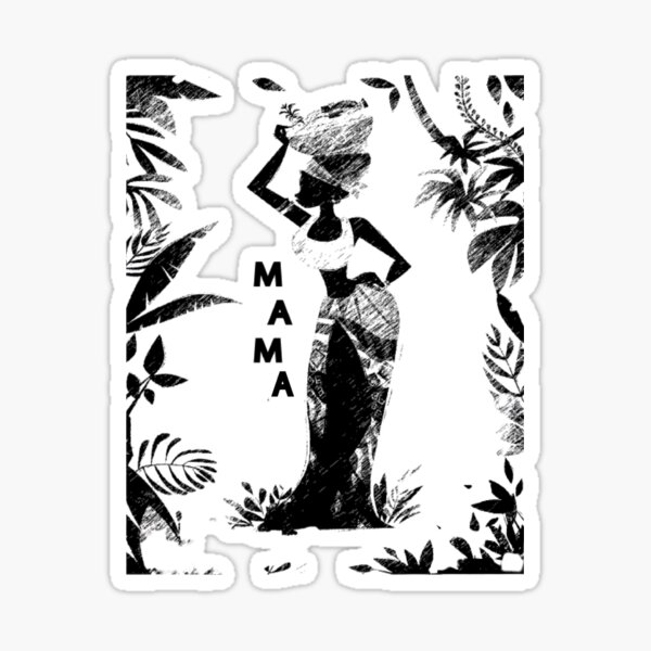 "MAMA African woman patterns" Sticker for Sale by emmanuel3ins | Redbubble