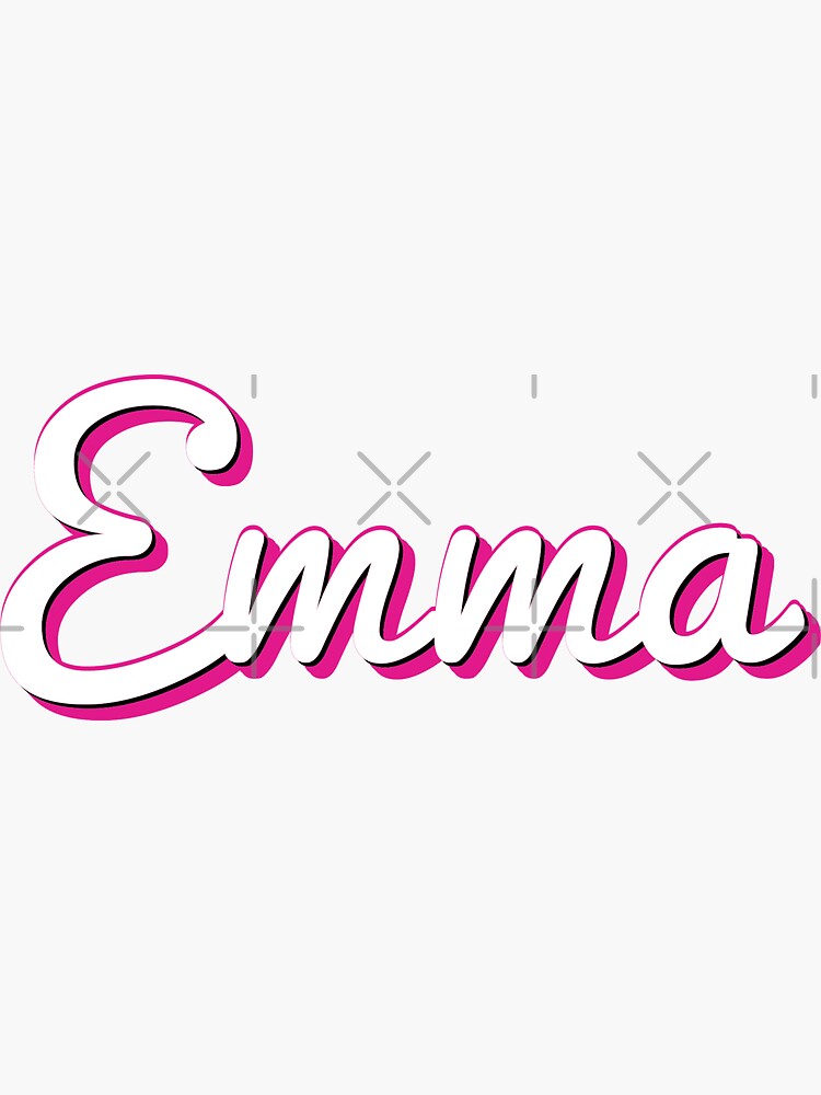 "Emma - Baby Girl Name" Sticker for Sale by 1PointlessPeach | Redbubble