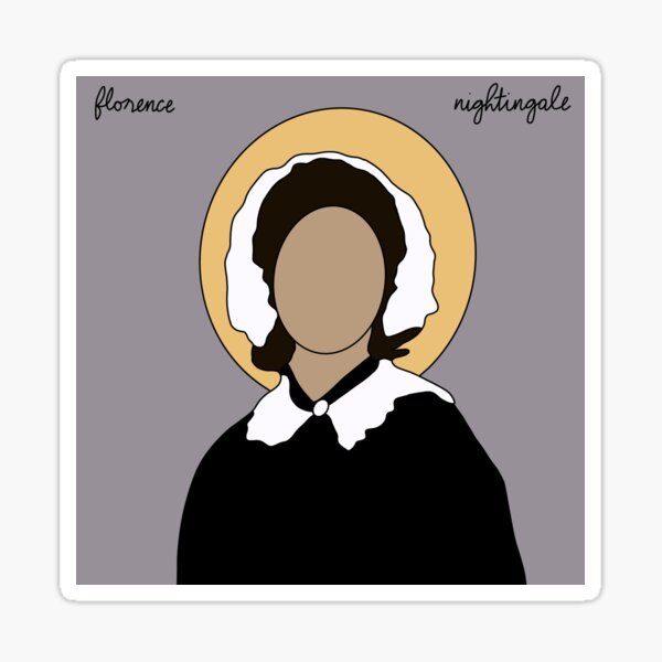 "Saint Florence Nightingale" Sticker by Katemumey | Redbubble