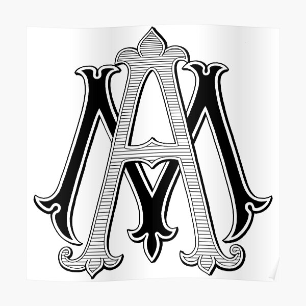 "Ashley Thomas' Monogram" Poster by SterlingCallig | Redbubble