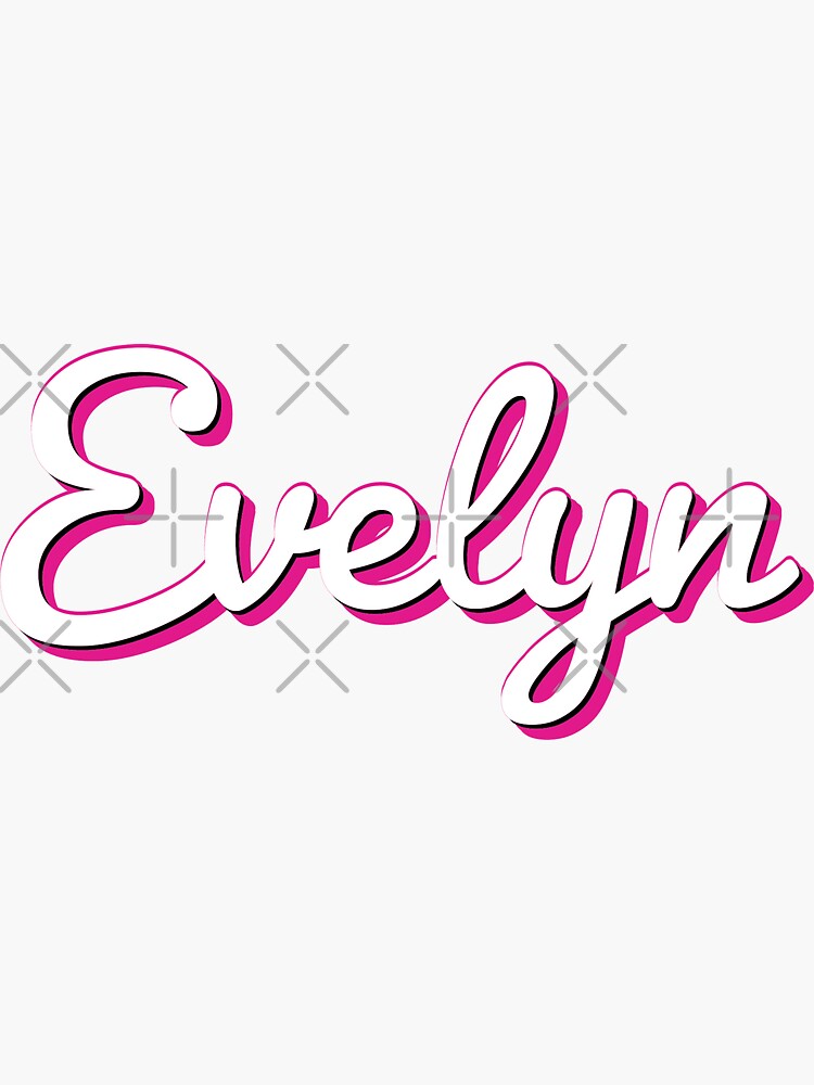 "Evelyn" Sticker for Sale by 1PointlessPeach | Redbubble