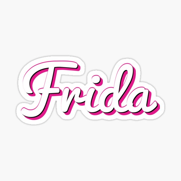 "Frida" Sticker for Sale by 1PointlessPeach | Redbubble