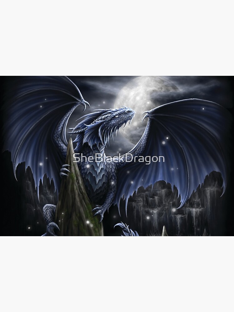 "Blue Moon Dragon" Mask for Sale by SheBlackDragon | Redbubble
