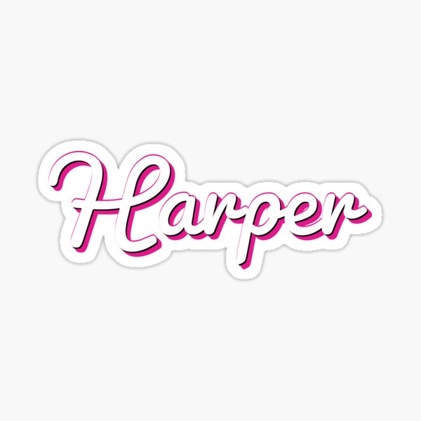 "Harper" Sticker for Sale by 1PointlessPeach | Redbubble