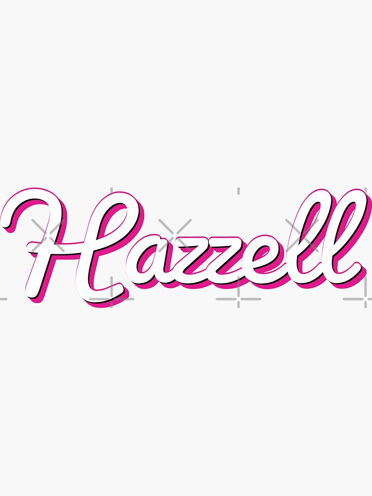 "Hazzell" Sticker for Sale by 1PointlessPeach | Redbubble