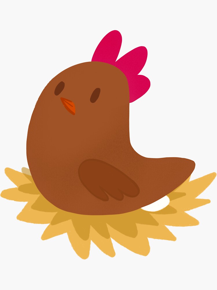 "Puc the chicken" Sticker for Sale by Chiuu | Redbubble