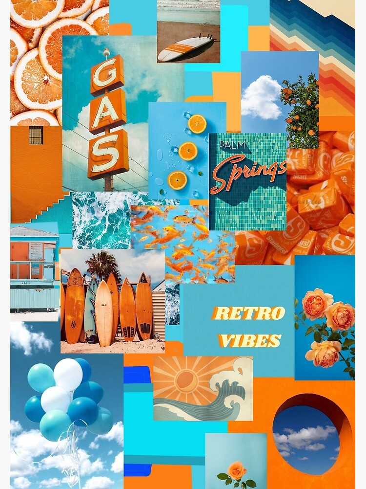 "Blue & orange collage" Poster by mafesodre | Redbubble