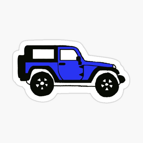 "Royal blue jeep" Sticker for Sale by Mspizzirri | Redbubble