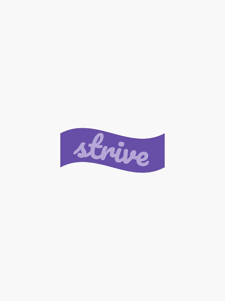 "purple strive banner" Sticker for Sale by lavender13 | Redbubble