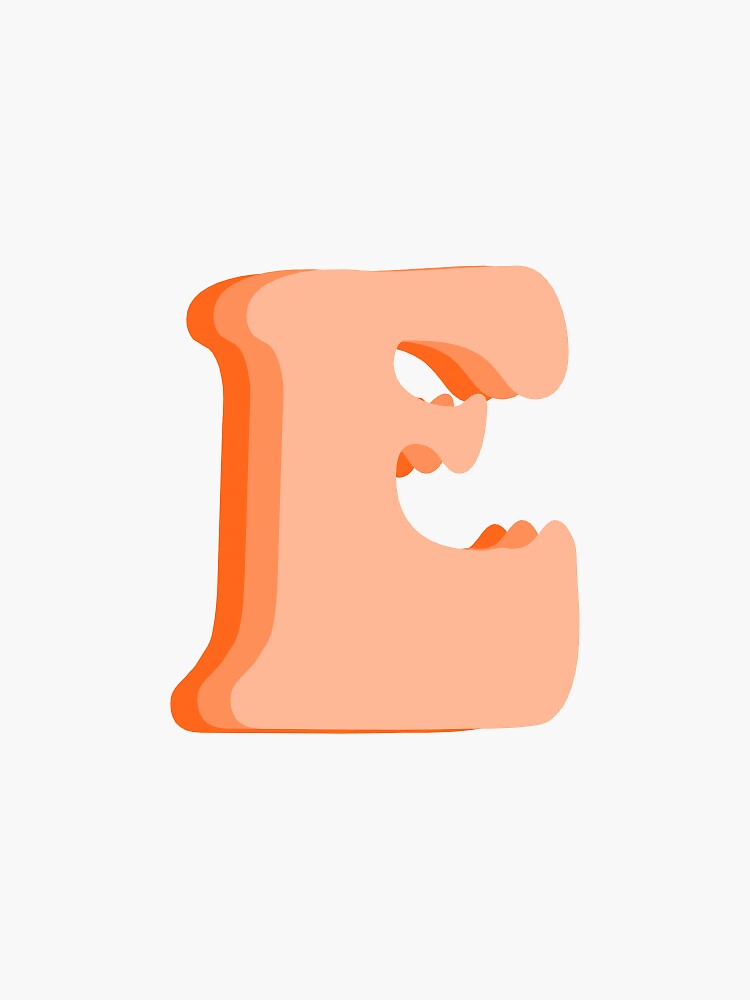 "letter e " Sticker for Sale by rgf05 | Redbubble