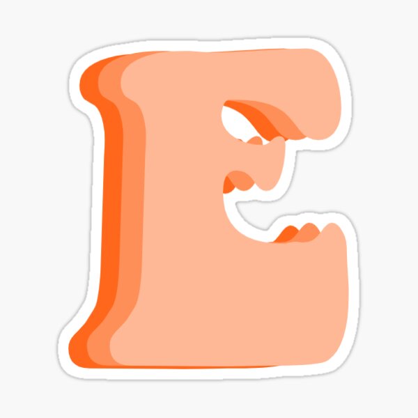 "letter e " Sticker for Sale by rgf05 | Redbubble