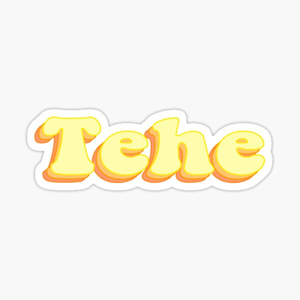 "Tehe quote" Sticker by emilyeeet | Redbubble