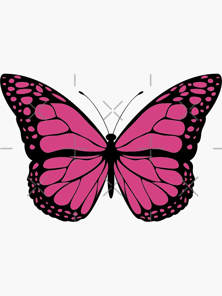 "Pink butterfly sticker" Sticker for Sale by httpsgm | Redbubble