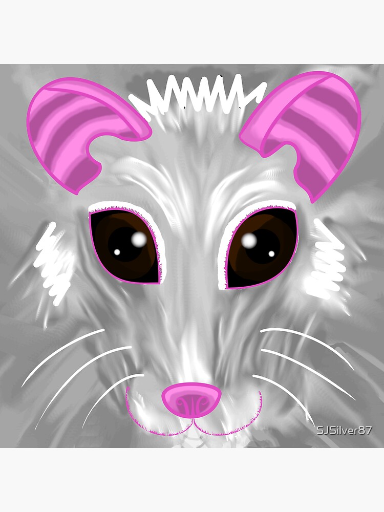 "White Rat" Sticker for Sale by SJSilver87 | Redbubble