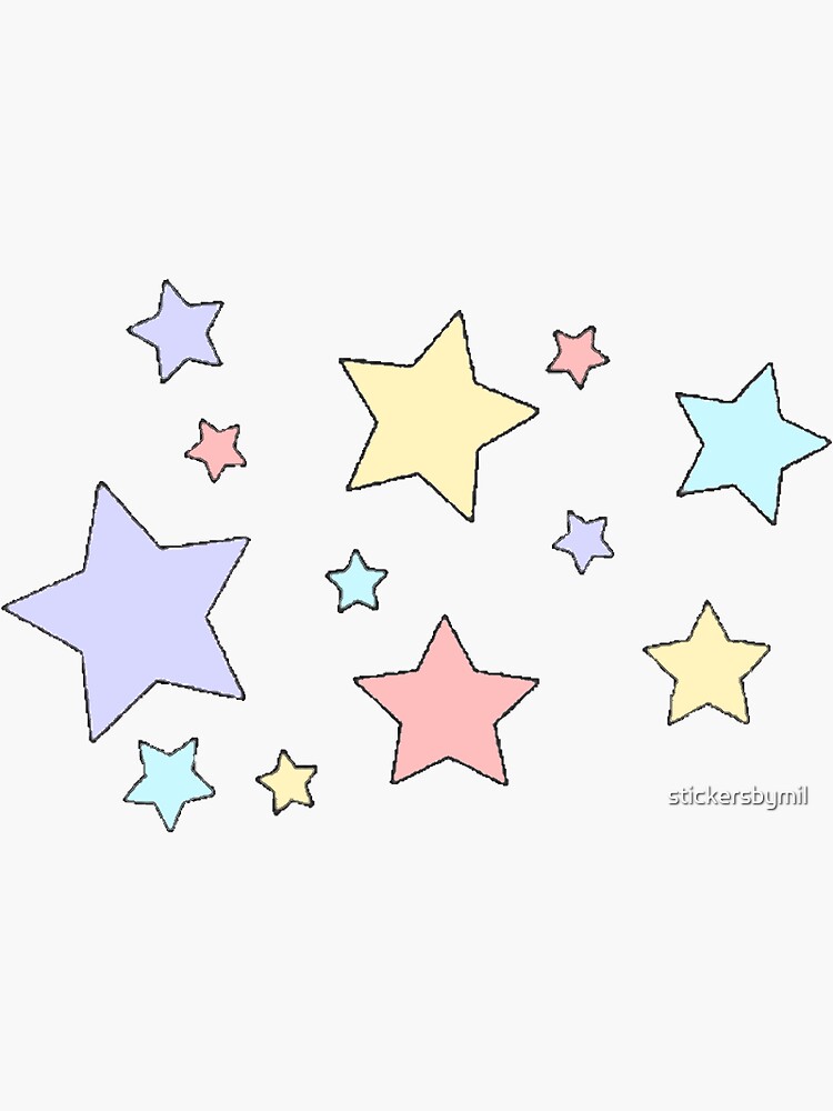"PASTEL STARS" Sticker by stickersbymil | Redbubble