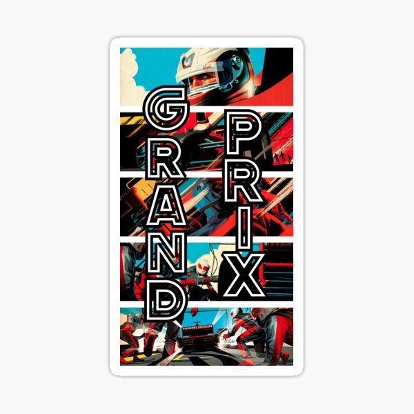 "Grand Prix" Sticker for Sale by lovesuperkarma | Redbubble