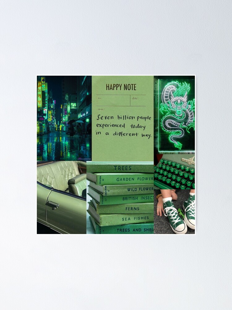 "Green Aesthetic " Poster by LunaandCo | Redbubble