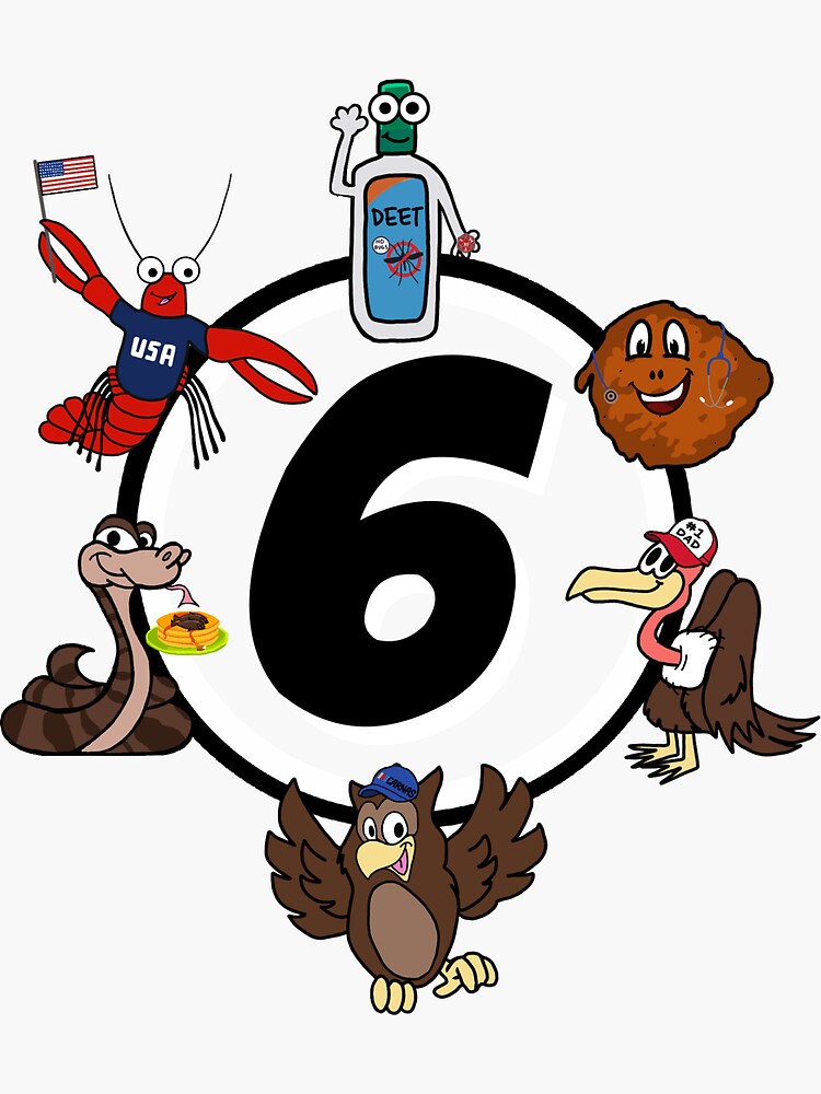 "Sexy Six Official Logo" Sticker for Sale by racheldabbles | Redbubble