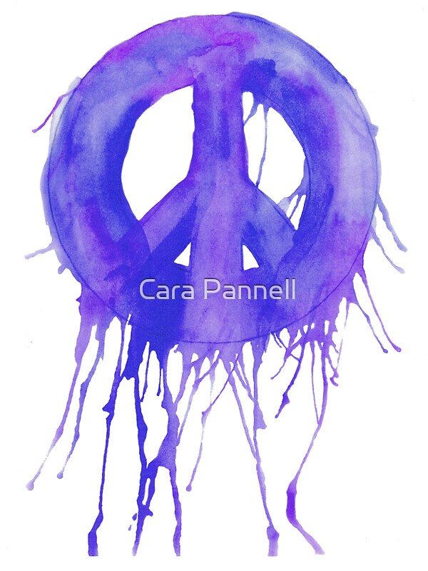 "Dripping Peace Sign" by Cara Pannell | Redbubble
