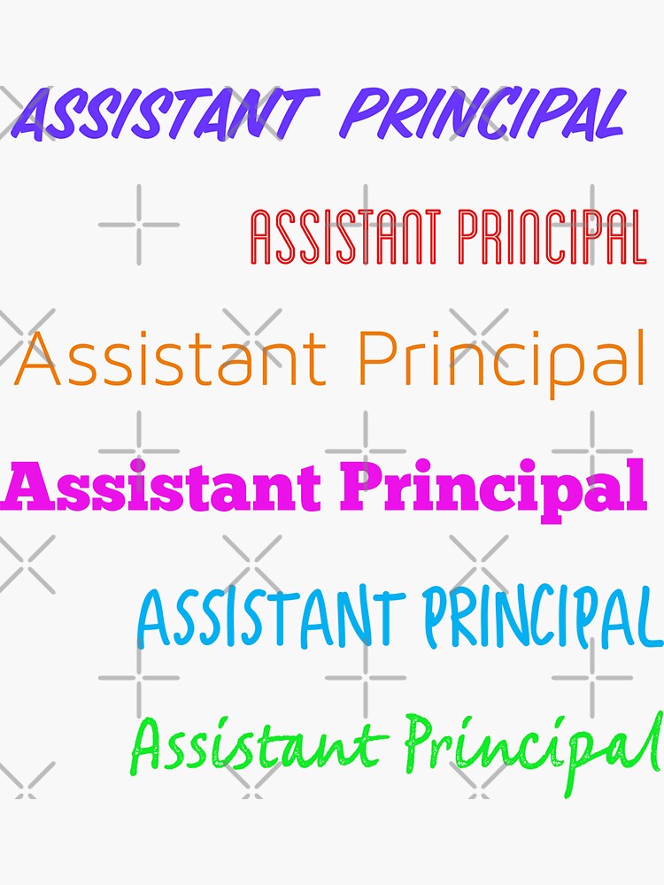 "Assistant principal" Sticker by firegalaxy | Redbubble