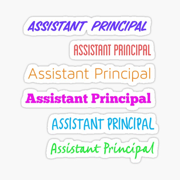 "Assistant principal" Sticker by firegalaxy | Redbubble