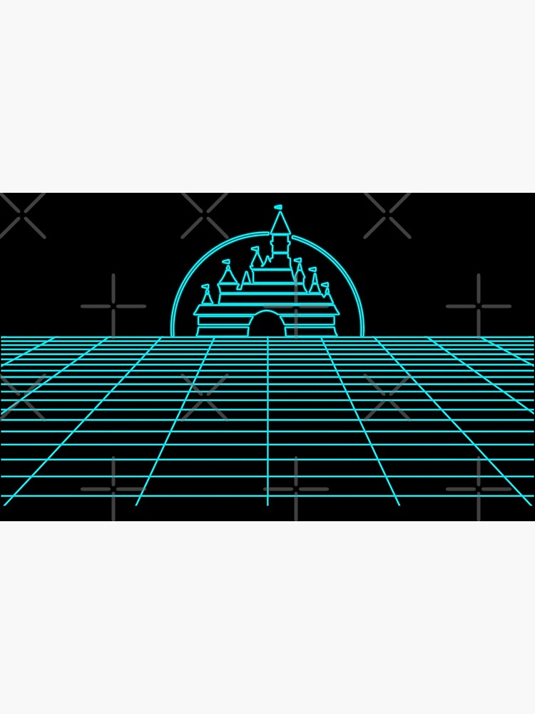 "Vaporwave Magic Kingdom Castle" Poster by thegreenclock | Redbubble