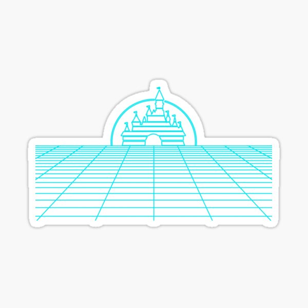 "Vaporwave Magic Kingdom Castle" Sticker for Sale by thegreenclock ...