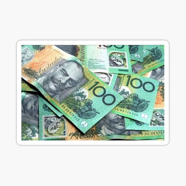 "Australian $100 notes" Sticker for Sale by KushMink | Redbubble