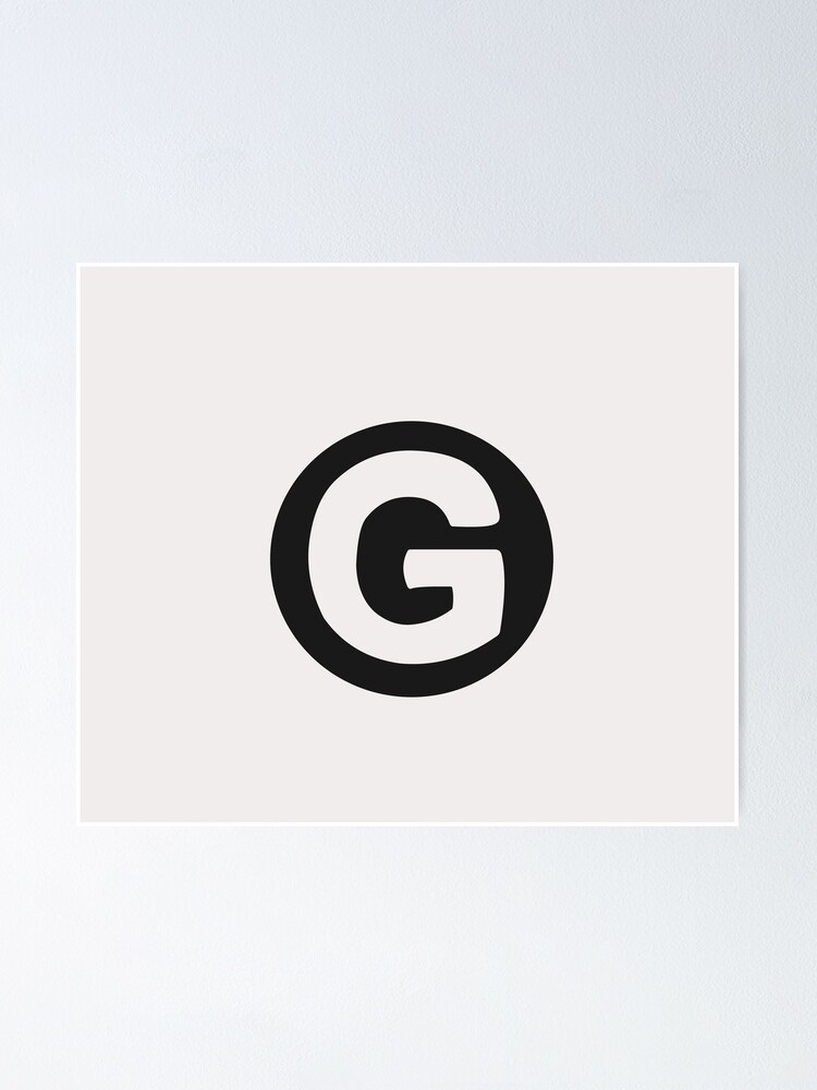 "letter g white" Poster for Sale by ZiphGames | Redbubble