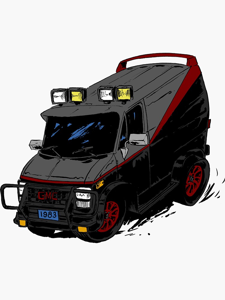 "The A-Team Van" Sticker for Sale by tupa | Redbubble
