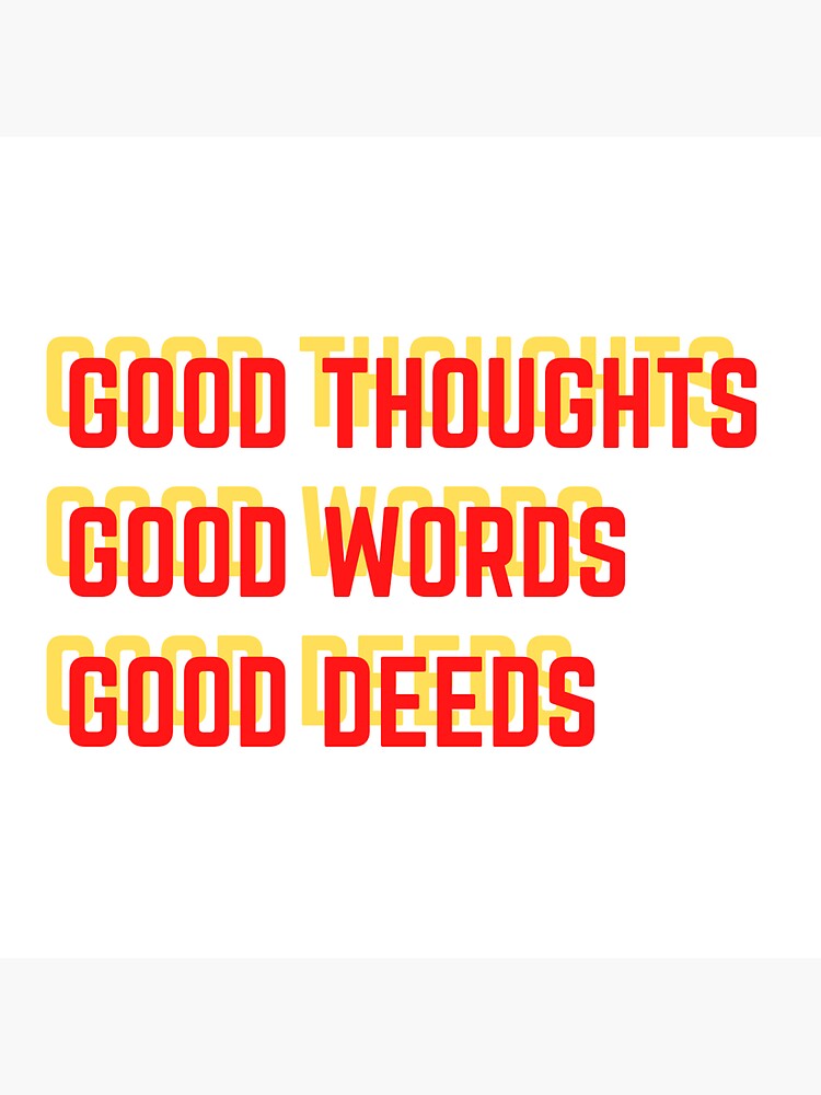 "Good thoughts words deeds: COLOR BLOCK RED" Sticker for Sale by ZAMC | Redbubble
