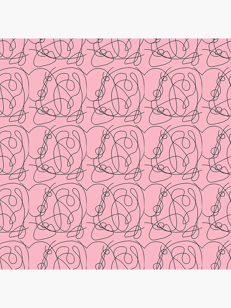 "Pink Modern Hand Drawn Scribble Pattern " Art Print for Sale by ...