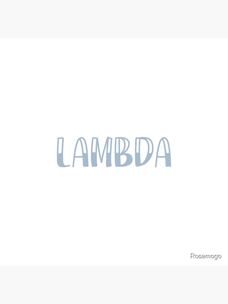 "Light Blue Lambda Letter" Art Print by Rosemogo | Redbubble