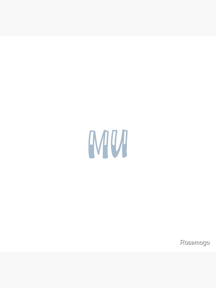"Light Blue Mu Letter" Poster for Sale by Rosemogo | Redbubble