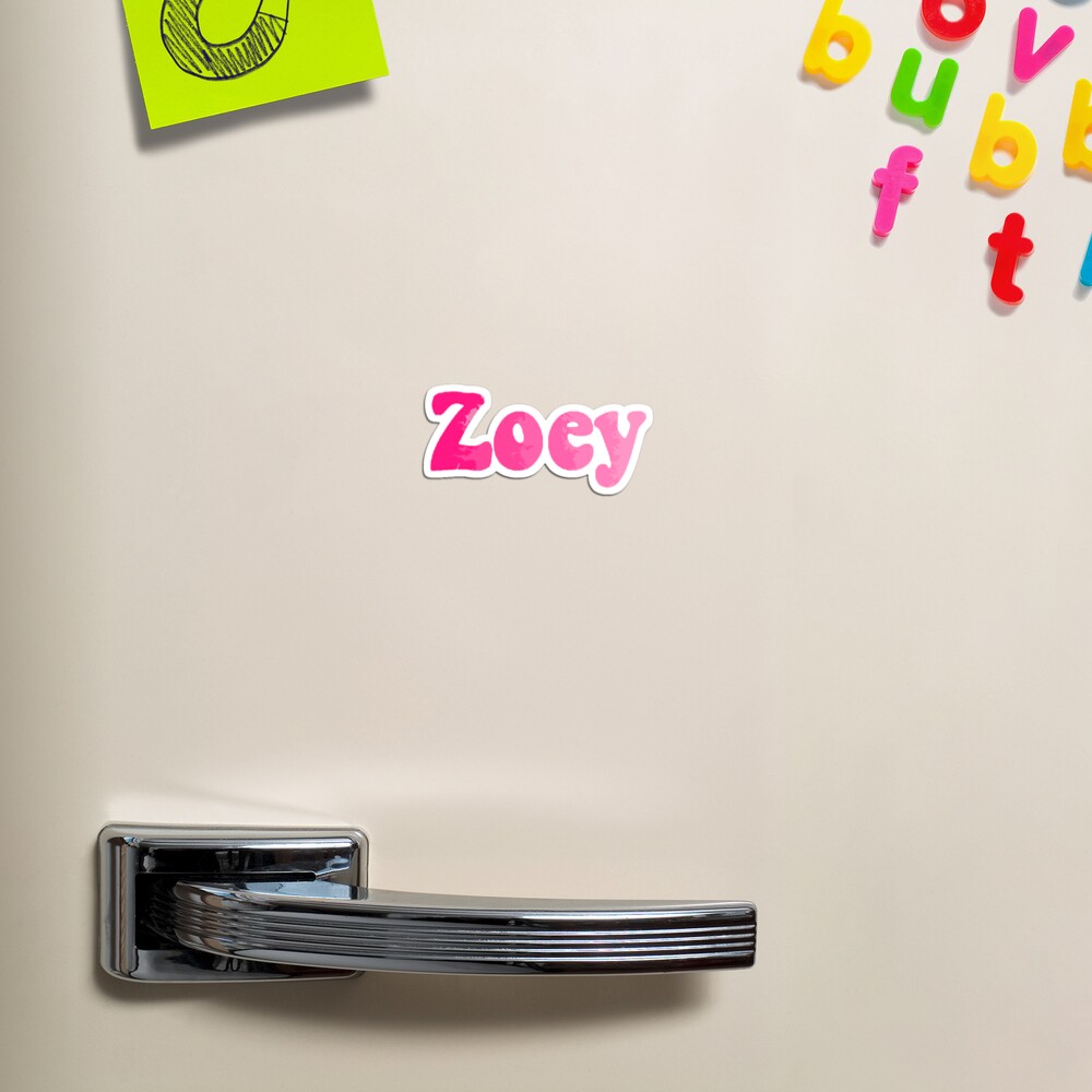 "Zoey" Sticker for Sale by haleyashcraft | Redbubble