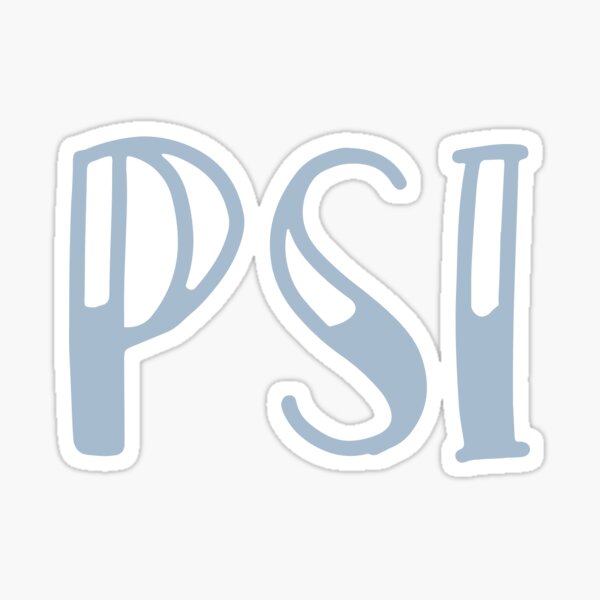 "Light Blue Psi Letter" Sticker for Sale by Rosemogo | Redbubble