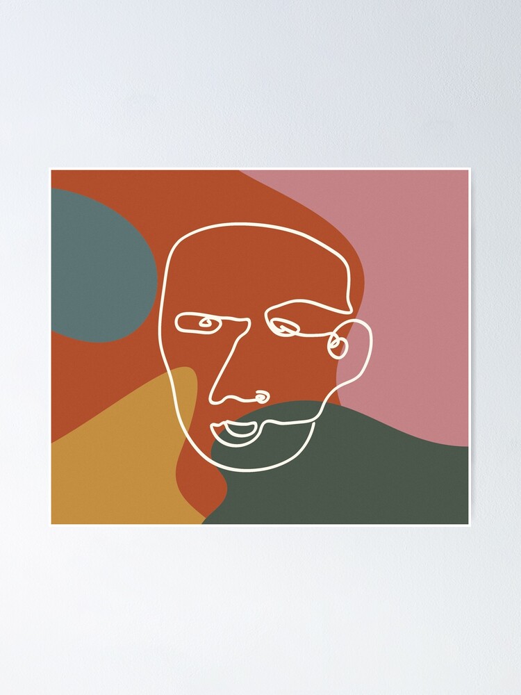 "awkward lines and awkward faces minimalism line drawing" Poster for ...