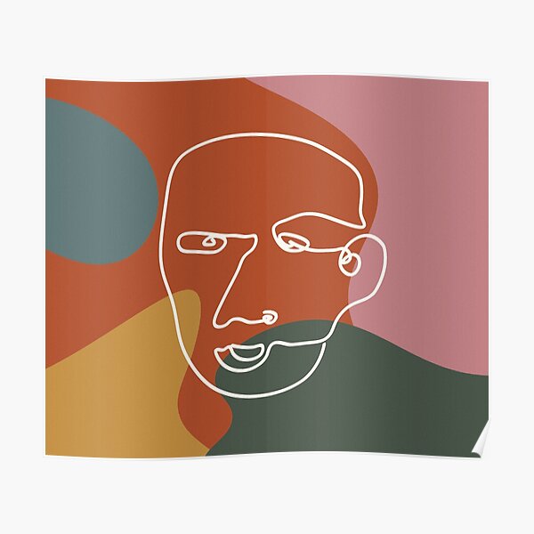 "awkward lines and awkward faces minimalism line drawing" Poster for ...