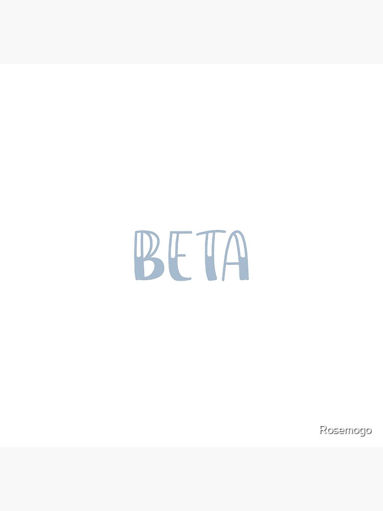 "Light Blue Beta Letter" Poster by Rosemogo | Redbubble
