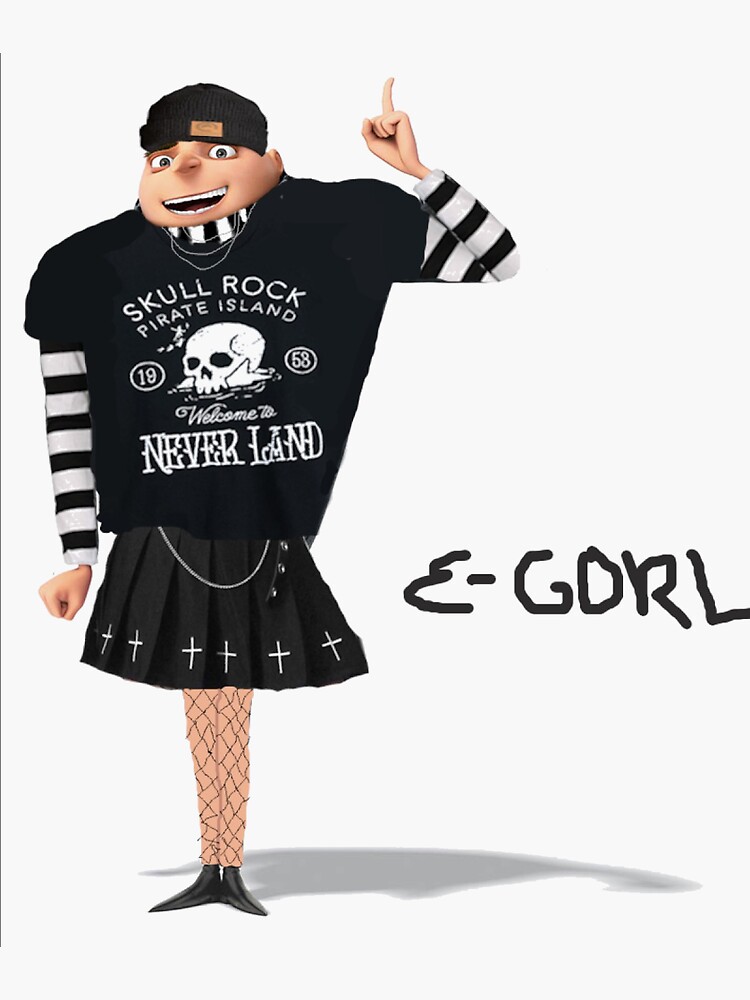 "Despicable Me Gru E-Girl" Sticker for Sale by photoshopbutbad | Redbubble