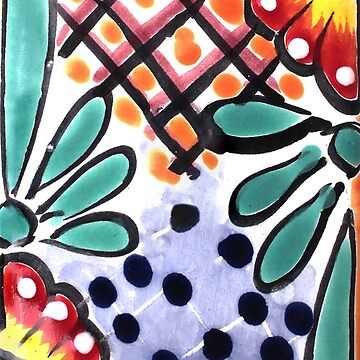 "Colorful Talavera, Pink Accent, Mexican Tile Design" Shower Curtain ...