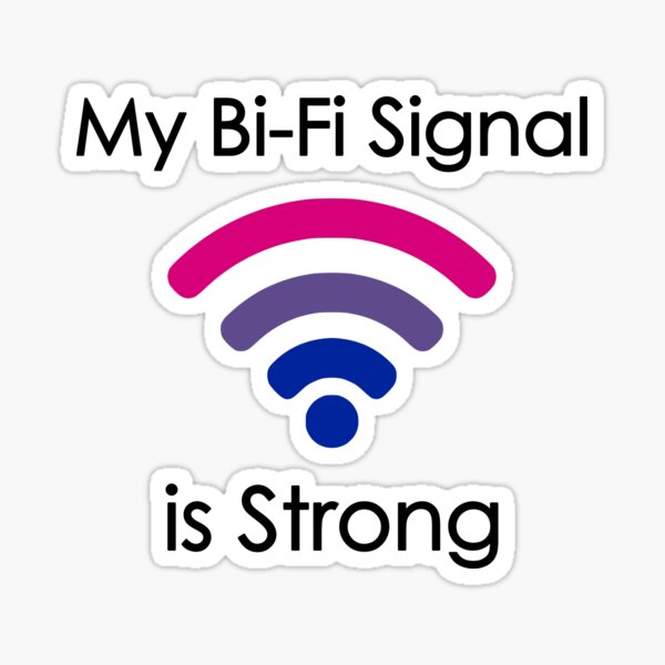"Bi-Fi Signal" Sticker by RinozaRose | Redbubble