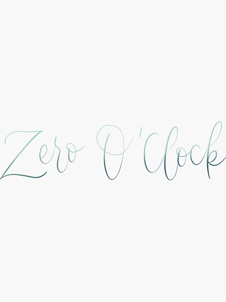 "Zero O’Clock BTS Sticker Calligraphy" Sticker for Sale by sophia-nasir ...