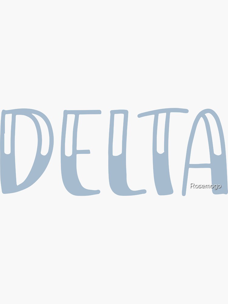 "Light Blue Delta Letter" Sticker for Sale by Rosemogo | Redbubble
