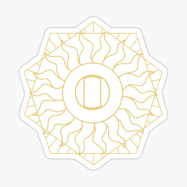 "Celestial Sun O Initial" Sticker for Sale by boba1 | Redbubble