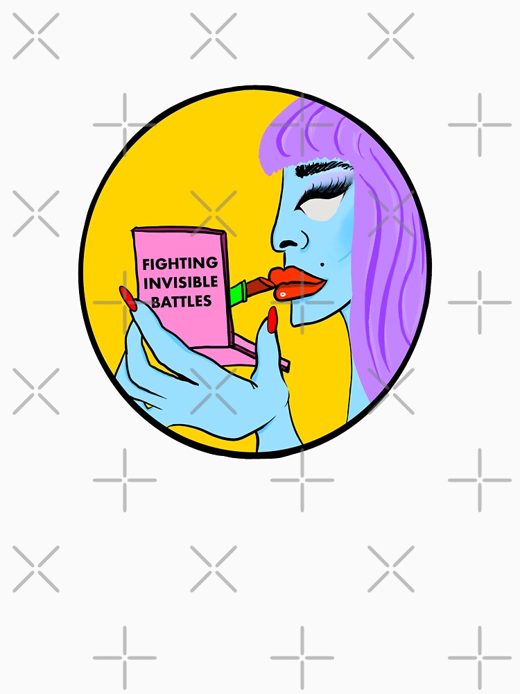 "Fighting Invisible Battles" T-shirt for Sale by omfgouch | Redbubble ...