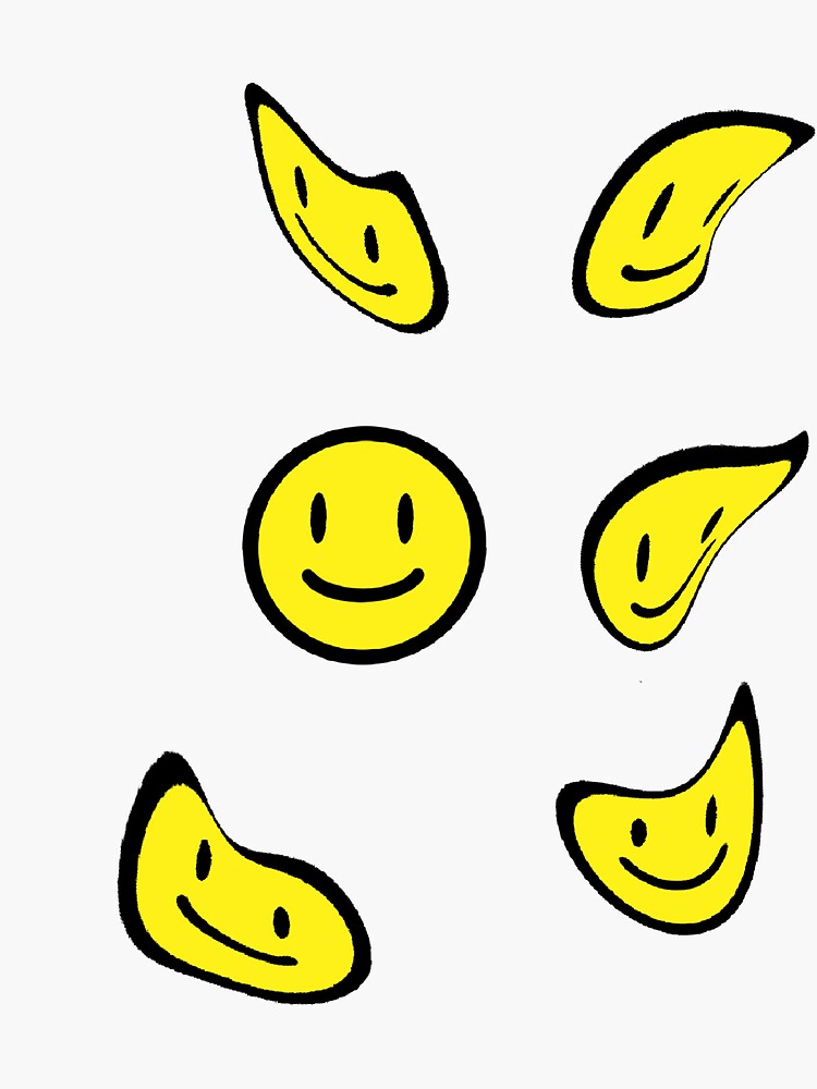 "Warped Smiley Face Sticker Pack" Sticker for Sale by sarahecht | Redbubble