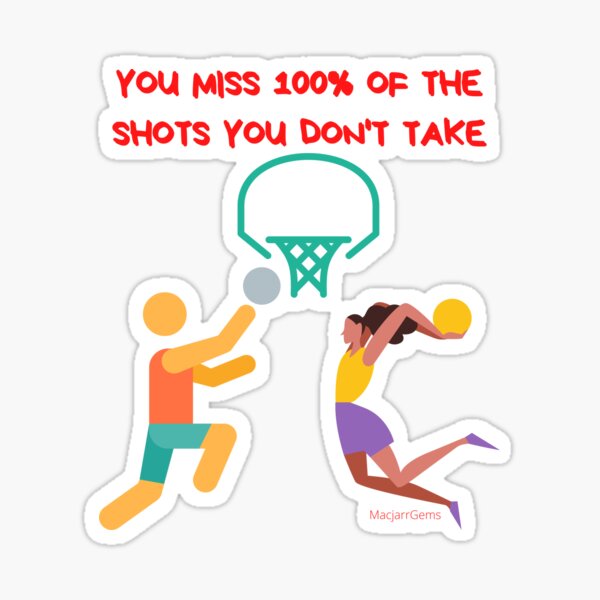 "100% Basketball Above The Rim" Sticker for Sale by MacjarrGems | Redbubble