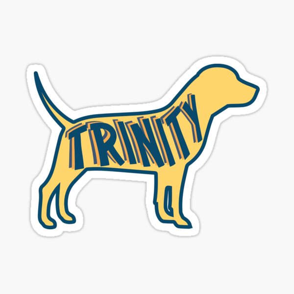 "Trinity College Dog Sticker" Sticker for Sale by gillrosedraws | Redbubble